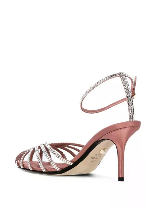 ALEVI MILANO Penelope Crystal-embellished Silk Sandals