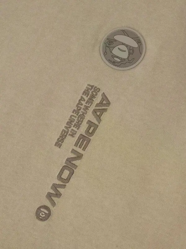 AAPE BY *A BATHING APE Moonface Patch Embroidered T-shirt