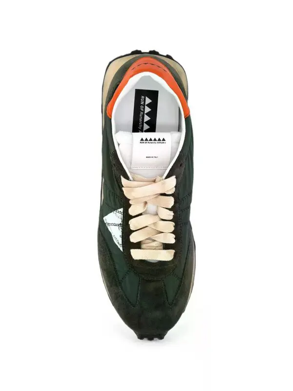 RUN OF Audax Panelled Sneakers - Green