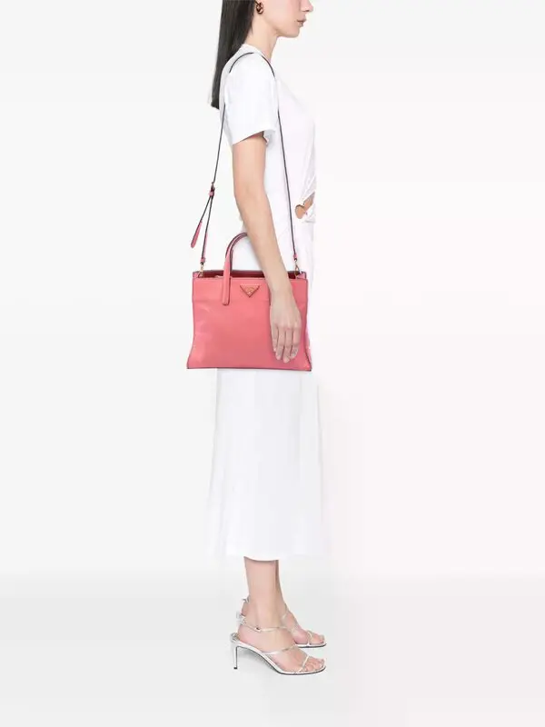 Prada Saffiano Soft Triple Pocket Tote Satchel