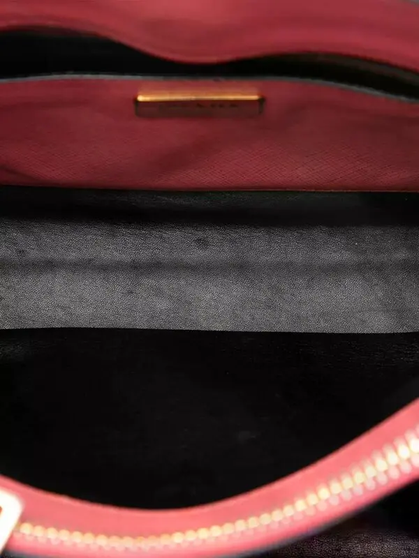 Prada Saffiano Soft Triple Pocket Tote Satchel