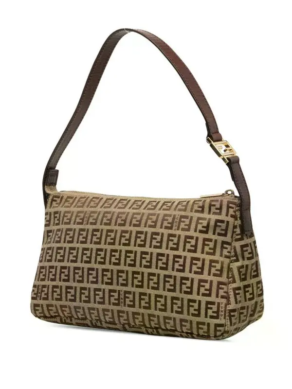 Fendi 2000-2010 Zucchino Canvas Pochette Shoulder Bag