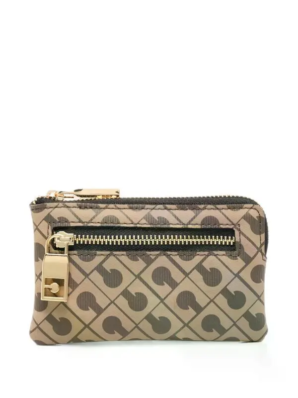 GHERARDINI Millerighe Monogram-print Zip-around Pouch