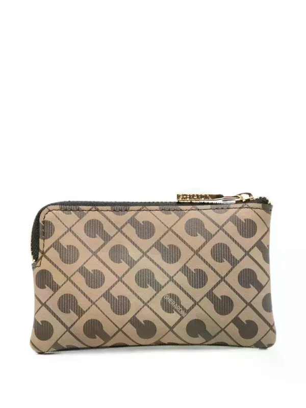 GHERARDINI Millerighe Monogram-print Zip-around Pouch