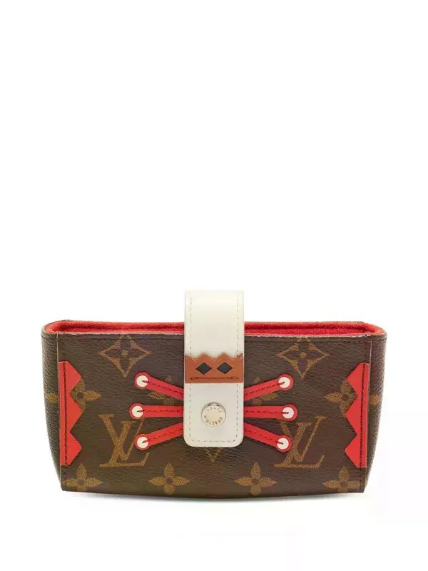 LOUIS VUITTON Monogram Canvas Tribal Mask Pouch