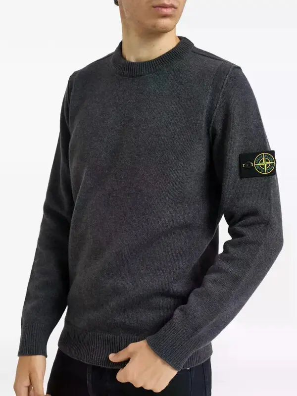 Stone Island Logo-patch Lambswool Sweater