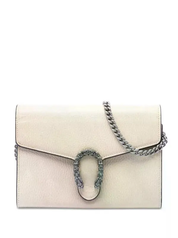 Gucci Dionysus Calfskin Wallet On Chain Cross Body Bag - Brown