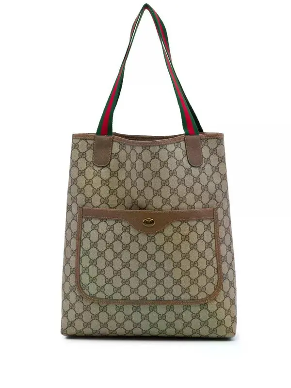 Gucci Gg Supreme Web Tote Bag