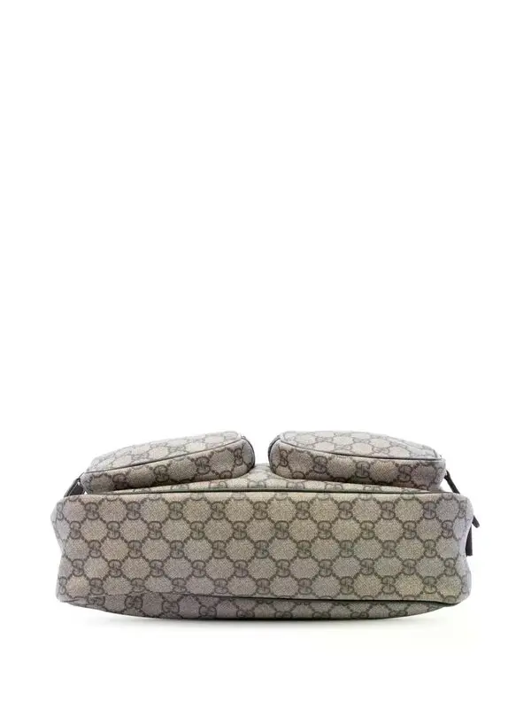 Gucci Gg Supreme Double Pocket Cross Body Bag