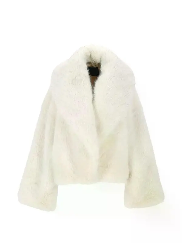 BB COUTURE Shawl-lapel Faux-fur Jacket