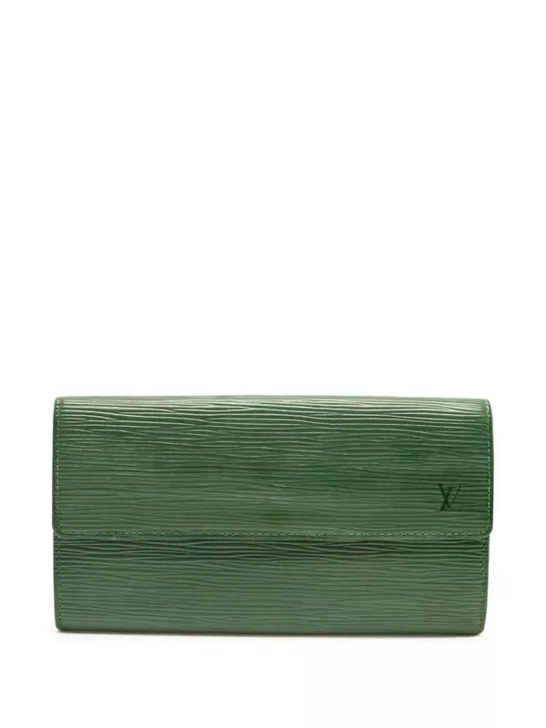 LOUIS VUITTON 1997 Sarah Borneo Leather Wallet - Green