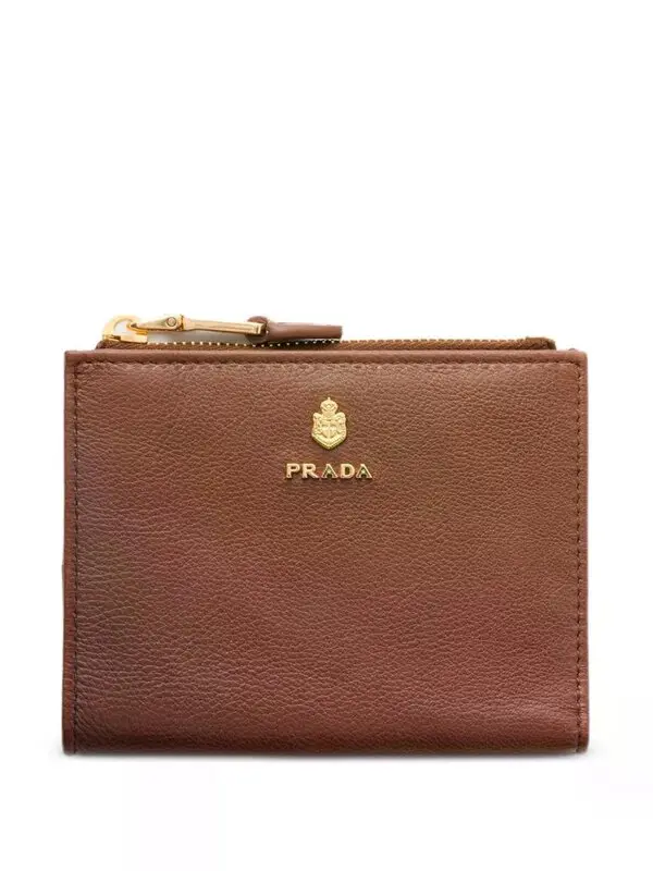 Prada Small Leather Wallet - Brown