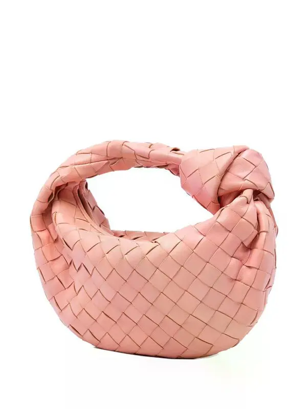 Bottega Veneta Mini Nappa Intrecciato Jodie Hobo Bag - Pink