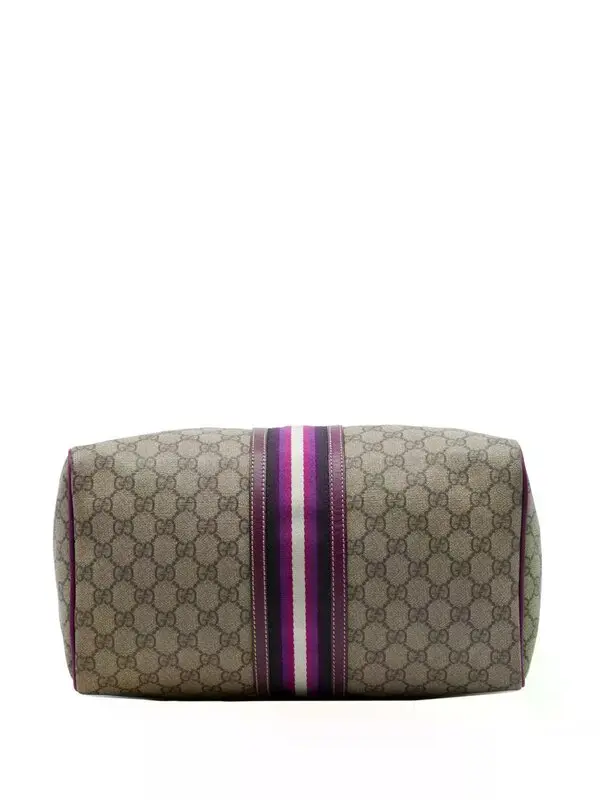 Gucci Gg Supreme Joy Web Boston Bag - Neutrals