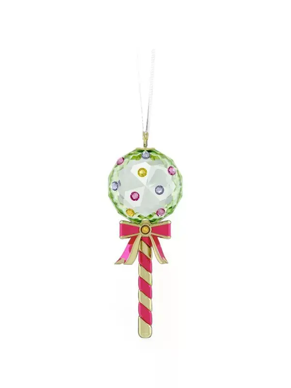 SWAROVSKI Holiday Cheers Crystal-embellished Lollipop Ornament - Green