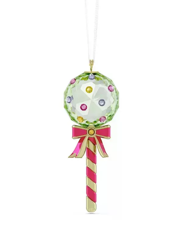 SWAROVSKI Holiday Cheers Crystal-embellished Lollipop Ornament - Green