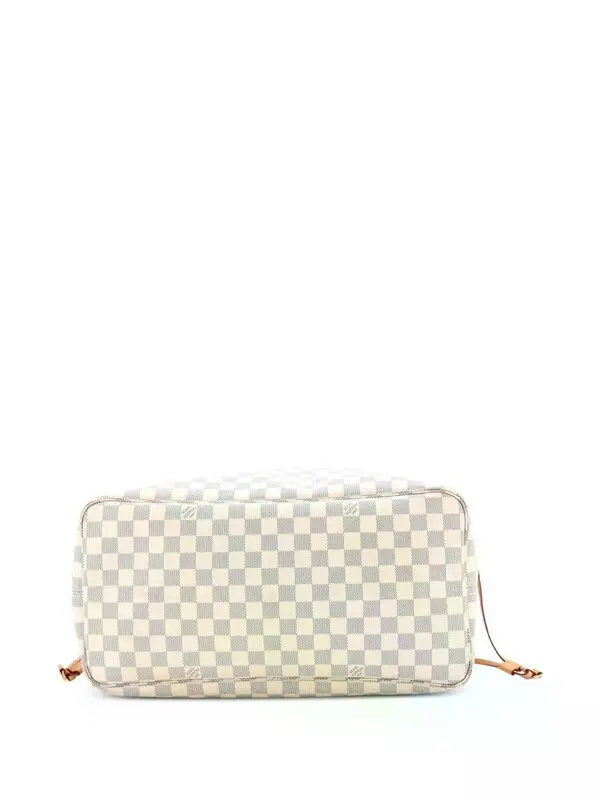 LOUIS VUITTON Neverfull Nm Damier Gm Tote Bag - White