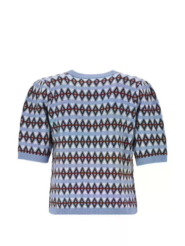 FRAME Fair Isle Puff-sleeve Knitwear