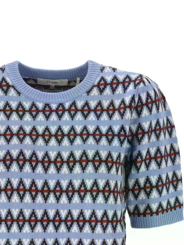 FRAME Fair Isle Puff-sleeve Knitwear