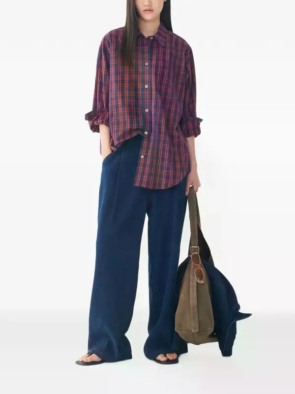 STUDIO TOMBOY Checkered Cotton Shirt