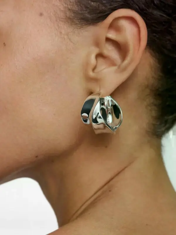 Monica Vinader Medium Nomade Bold Hoop Earrings - Silver