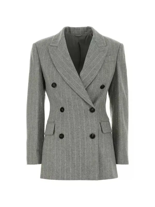 Brunello Cucinelli Sequin-embellished Double-breasted Blazer