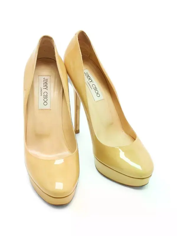 JIMMY CHOO Cosmic Patent Leather Platform Pumps
