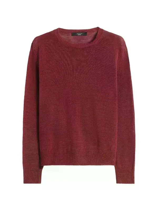 Max Mara Linen Crew-neck Sweater - Red