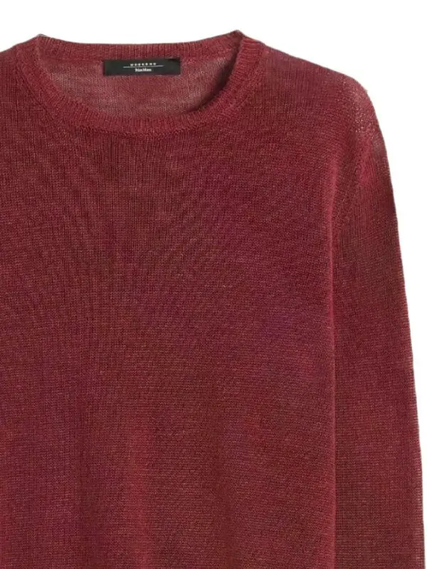 Max Mara Linen Crew-neck Sweater - Red