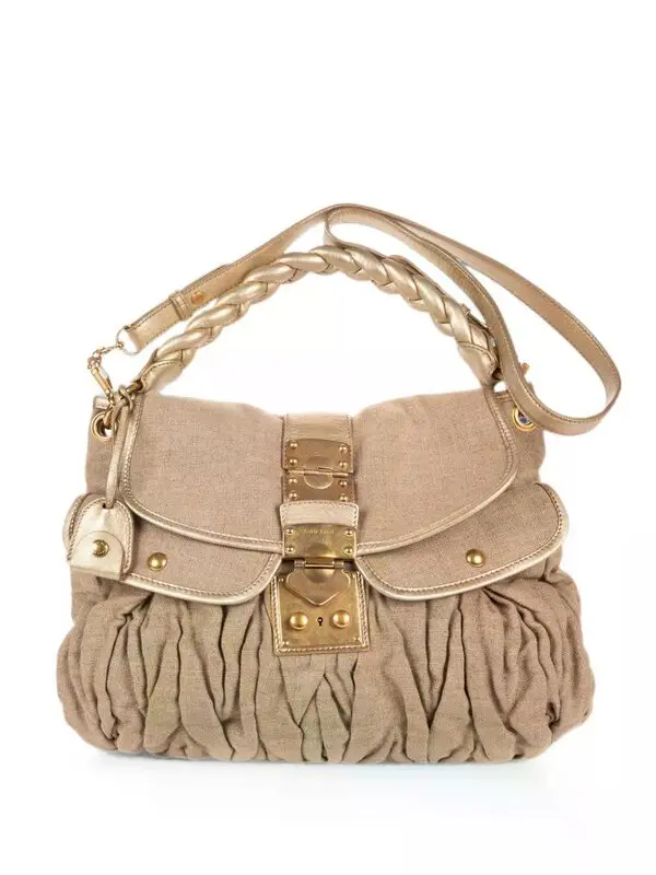 Miu Miu Coffer Matelassé Canvas Tote Bag