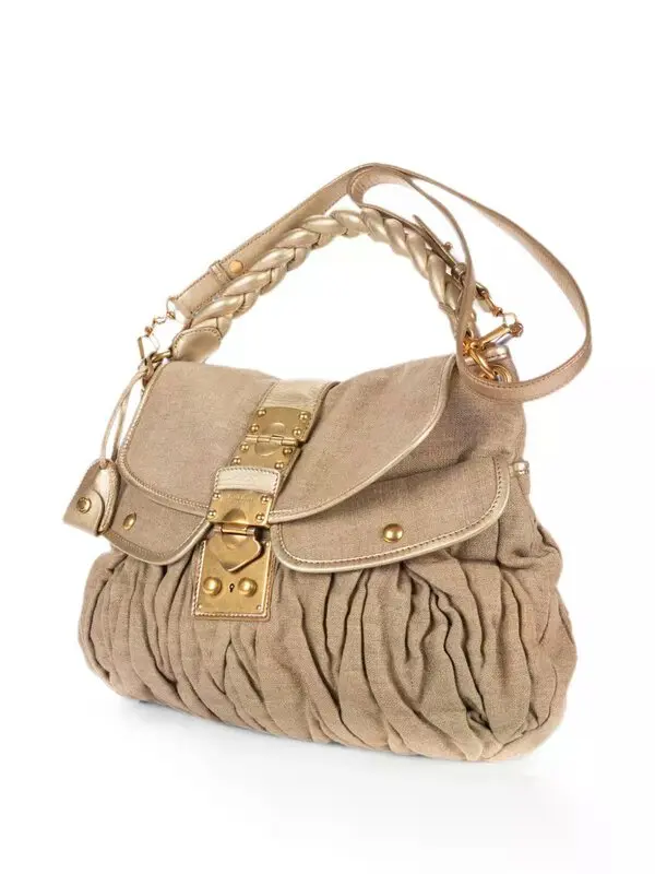 Miu Miu Coffer Matelassé Canvas Tote Bag