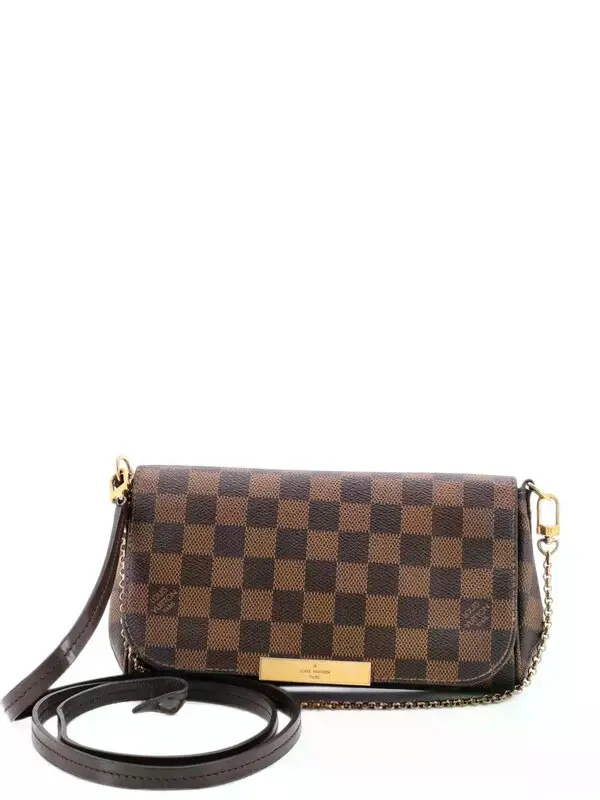 LOUIS VUITTON Damier Ebene Favorite Pm Crossbody Bag - Brown