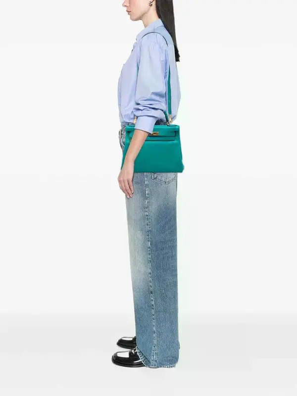 Hermès Clemence Kelly Ii Retourne 28 Satchel - Blue