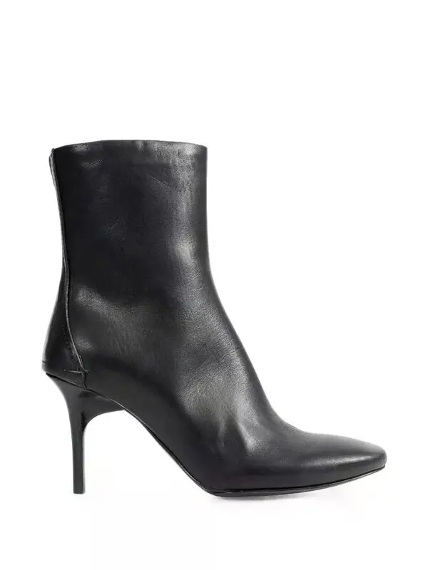 CAPASA MILANO Pointed-toe Leather Ankle Boots - Black