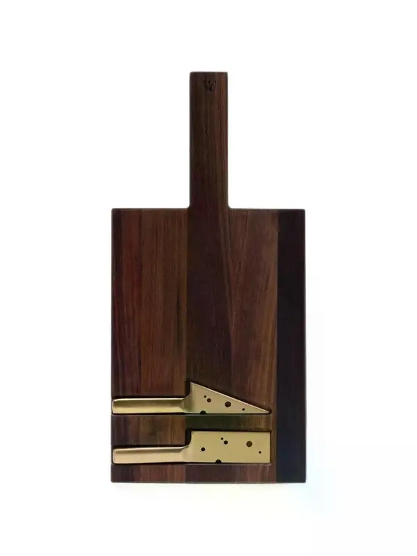 WOODSEA Small Walnut Wood Cheese Board Set