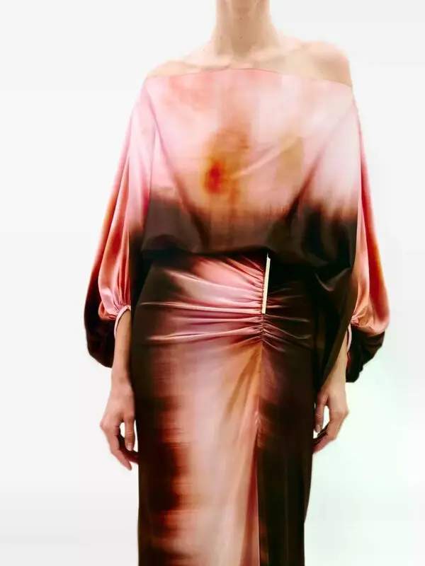 Silvia Tcherassi Keiry Gathered Maxi Skirt
