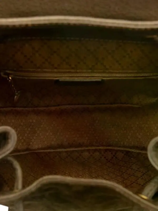 Gucci Suede Bamboo Backpack