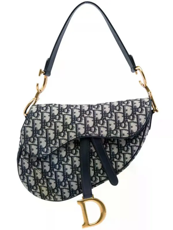 Dior 2019 Oblique Canvas Saddle Bag Shoulder Bag
