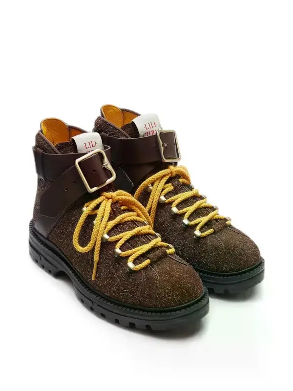 LILI CURIA Kitt Suede Lace Up Ankle Boots