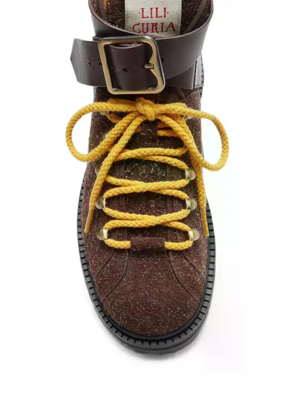 LILI CURIA Kitt Suede Lace Up Ankle Boots
