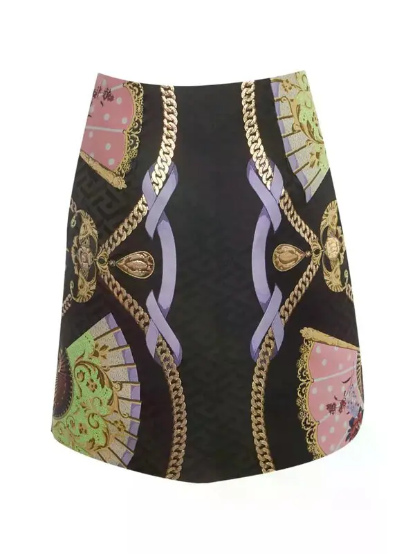 Versace Buttoned Mini Skirt - Black