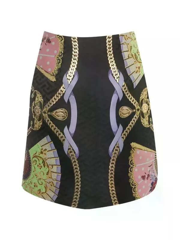 Versace Buttoned Mini Skirt - Black