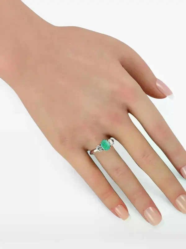 LB EXCLUSIVE Opal And Diamond Three-stone Ring - Silver