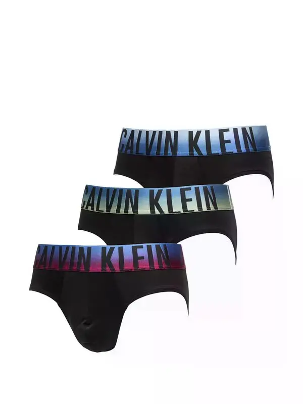 Calvin Klein Logo-waistband Briefs - Black