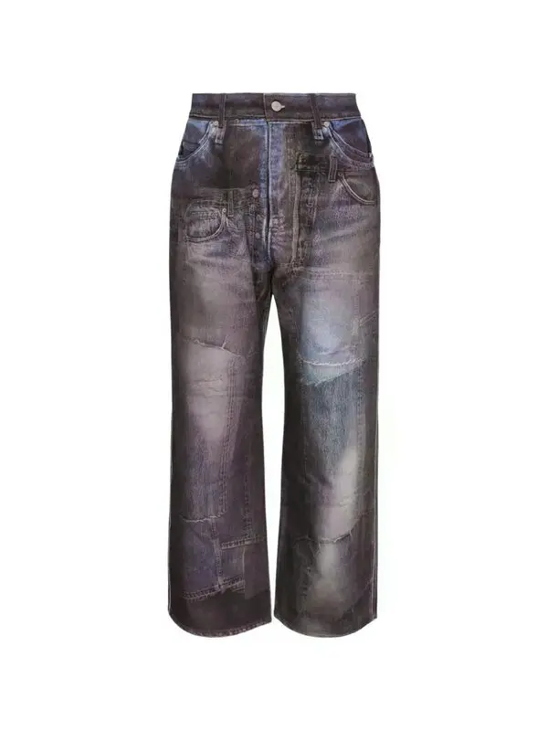 Andersson Bell Illusion Patchwork Trompe L'oeil Jeans - Blue