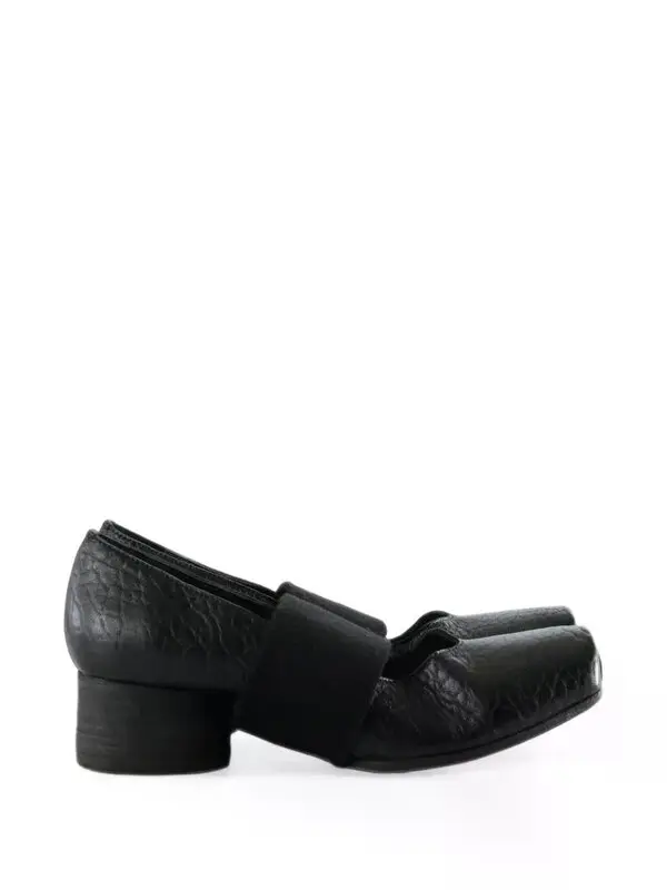 UMA WANG Crinkled-effect Block-heel Ballet Pumps