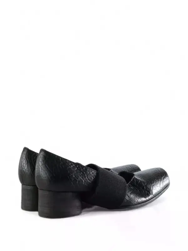 UMA WANG Crinkled-effect Block-heel Ballet Pumps