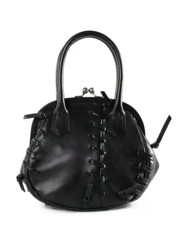 Y’s Leather Lace-up Tote Bag