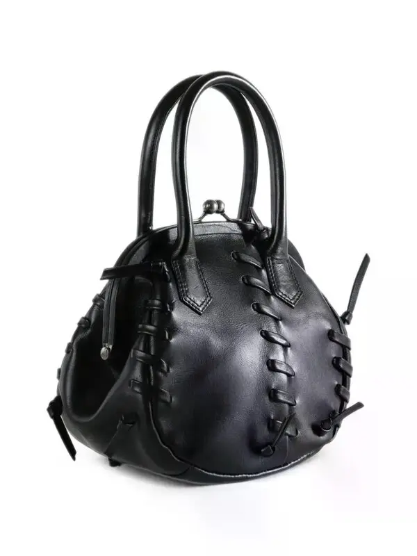 Y’s Leather Lace-up Tote Bag