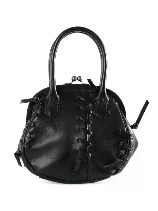 Y’s Leather Lace-up Tote Bag